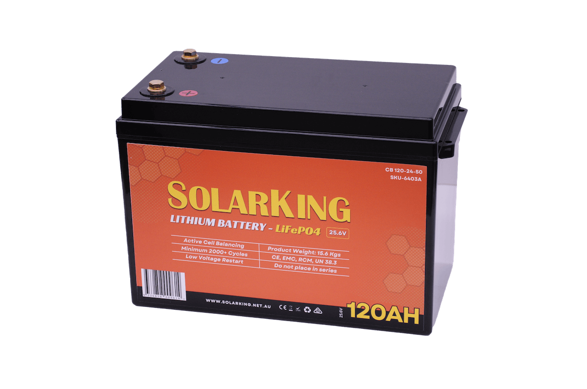 Phoenix Technology - 25.6V 120AH SolarKing Lithium Iron Plastic Case CB ...