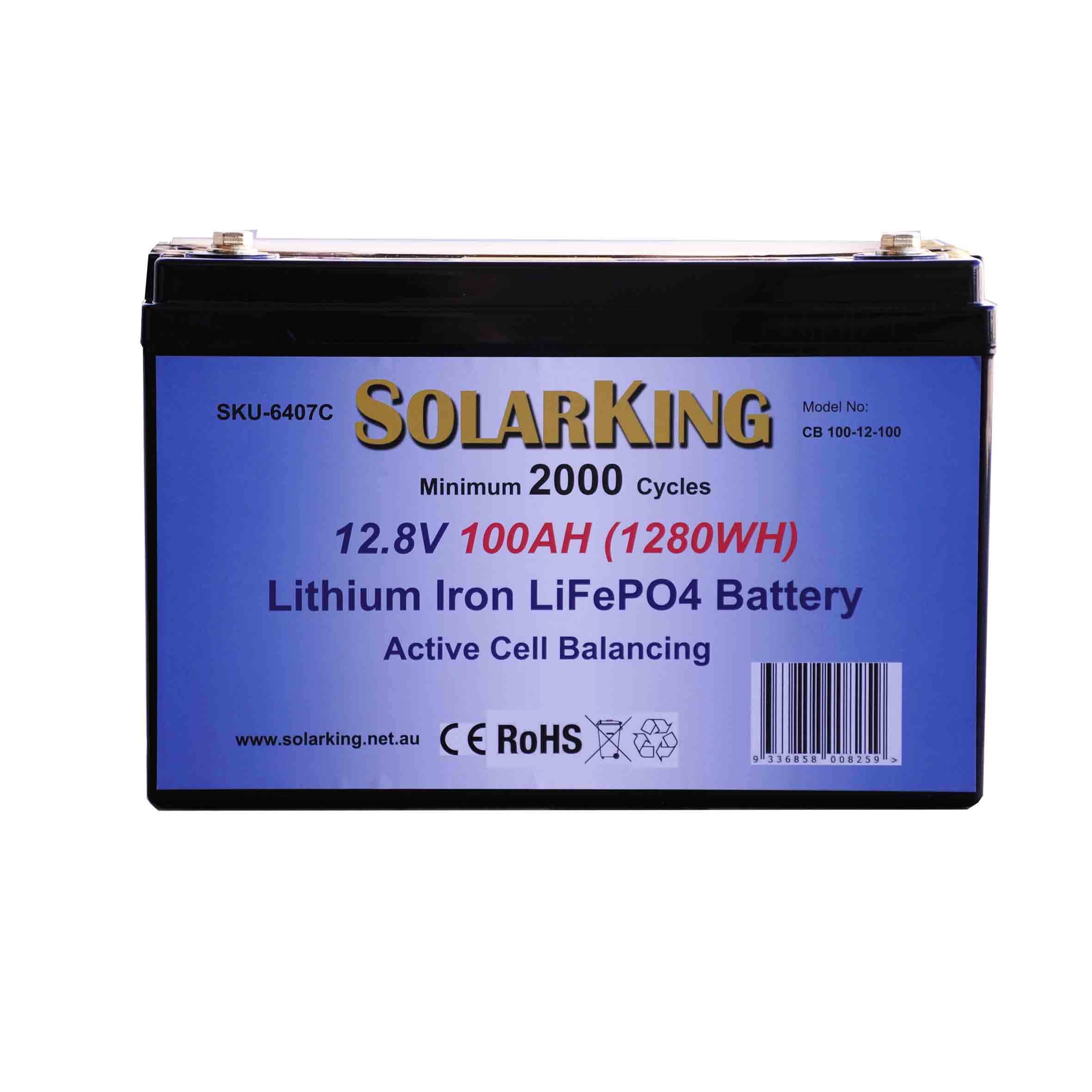 Phoenix Technology - 100AH Lithium Iron SolarKing Battery CB-100-12-100