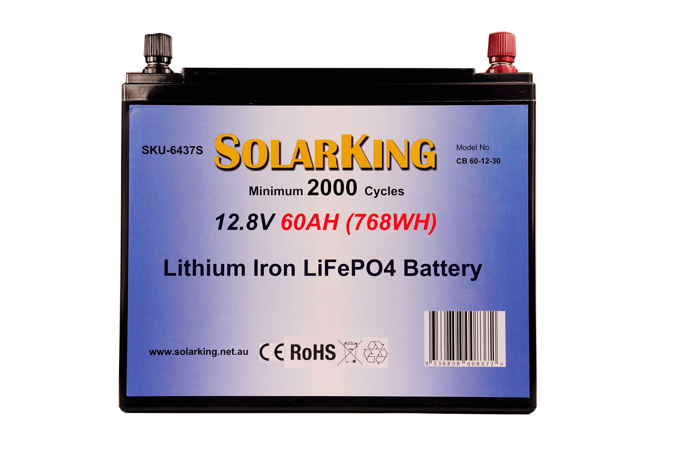 Phoenix Technology - 60AH Lithium Iron SolarKing Battery CB-60-12-30